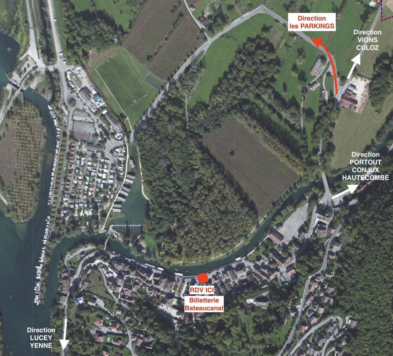 Croisière 2h15 au départ de Chanaz, Lavours ou Portout